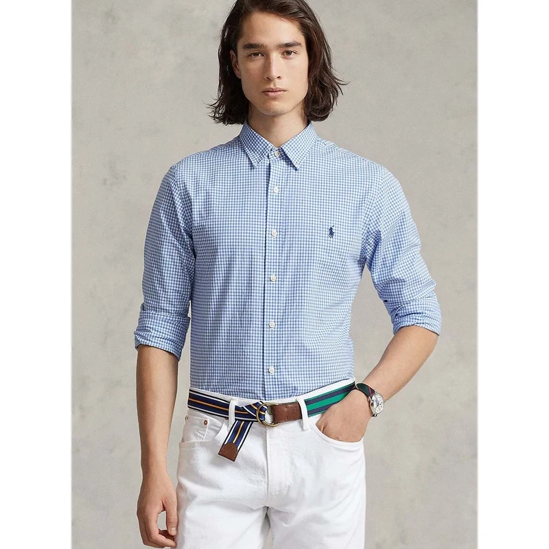 Košile Polo Ralph Lauren pánská, slim, s límečkem button-down - GLAMI.cz