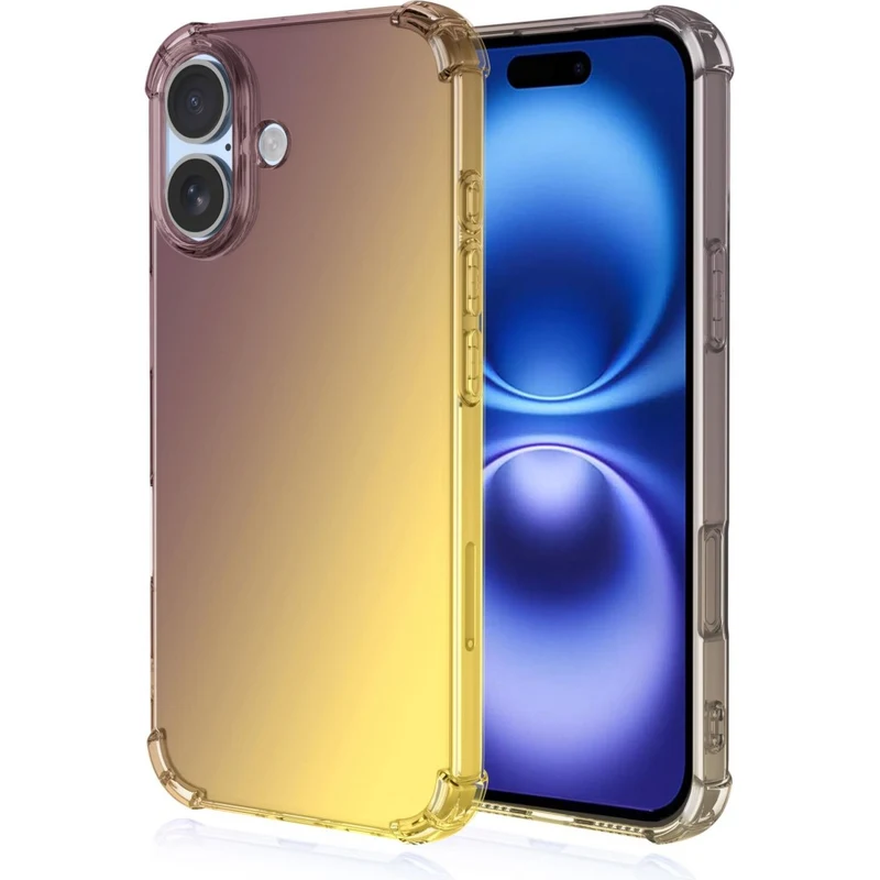 Kryt TopQ iPhone 16 Shock duhový purpurovo-žlutý 124870 - GLAMI.cz