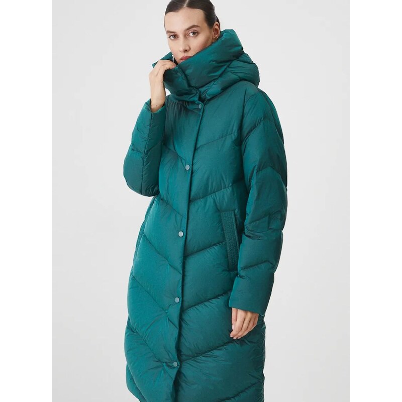 Péřový kabát Medicine tyrkysová barva - GLAMI.cz