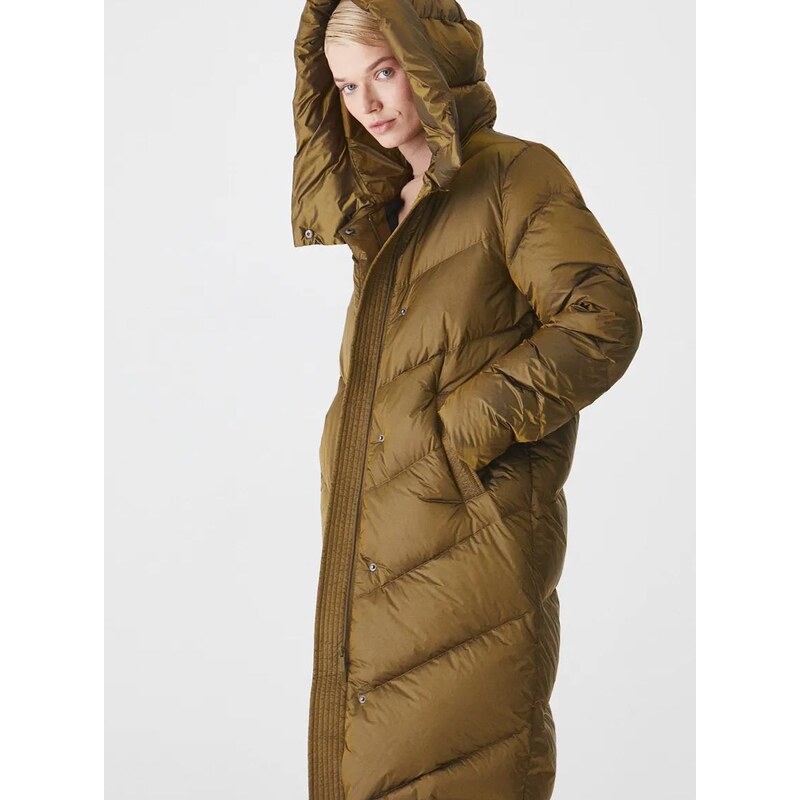 Péřový kabát Medicine zelená barva - GLAMI.cz