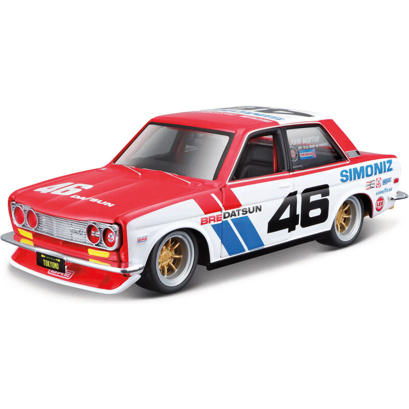 Maisto Model auta BRE Datsun 510, červeno-bílá s číslem 46, Design ...