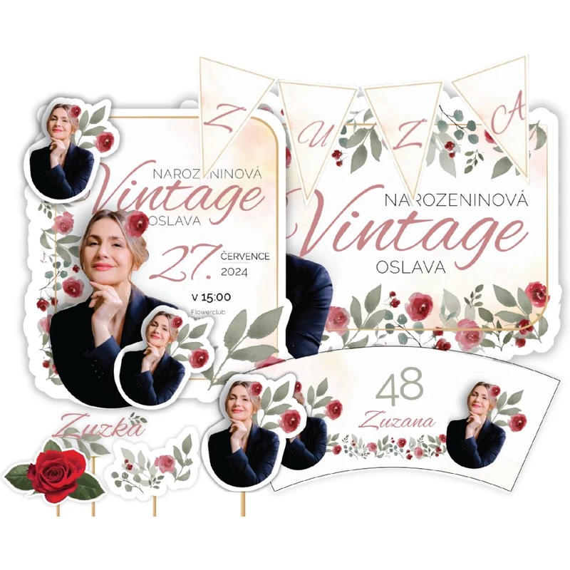 Personal Personalizovaný narozeninový set - Vintage oslava - GLAMI.cz