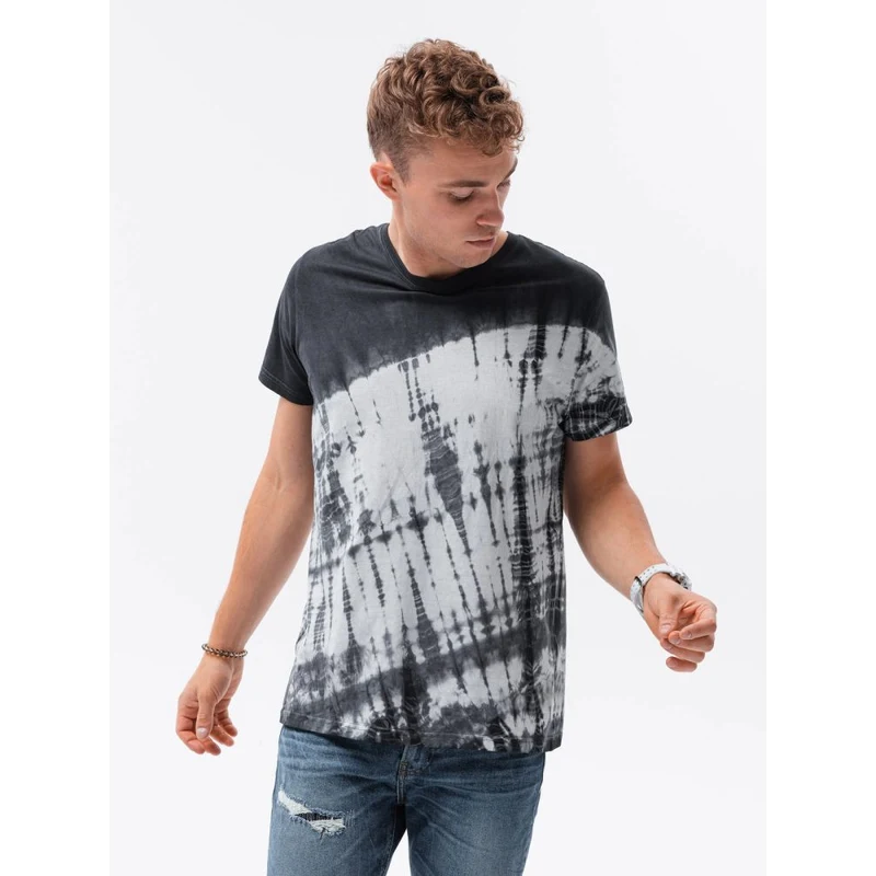 Ombre Clothing Grafitové pánské triko S1617 v trendy designu - GLAMI.cz