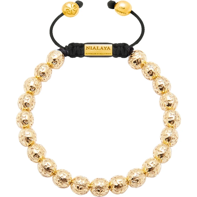 LUXUSNÍ 14K NÁRAMEK NIALAYA INDIAN LOGO BEAD - GLAMI.cz