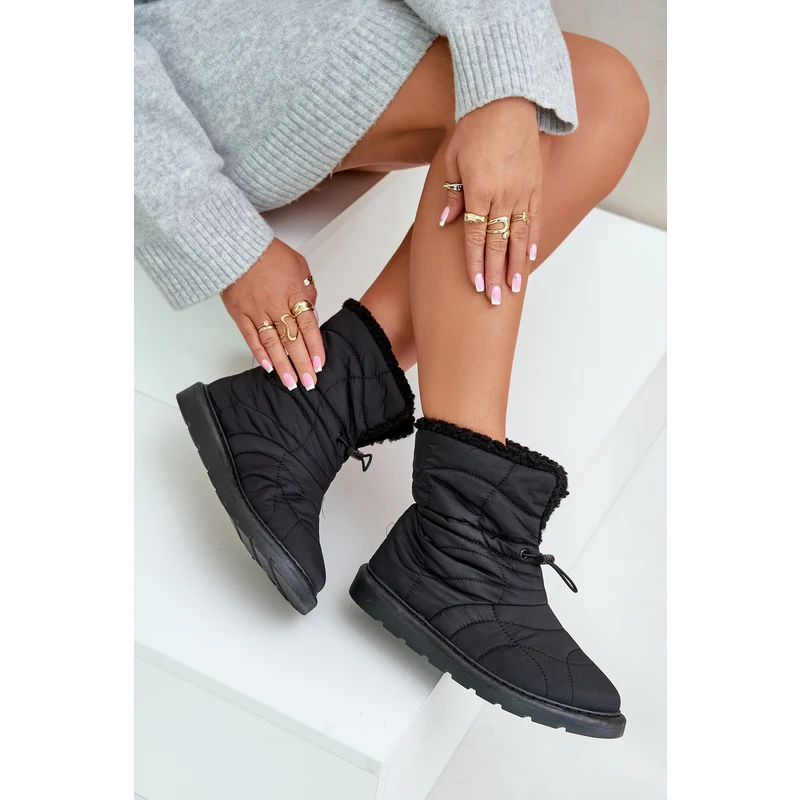 Boto Dámské Sněhule Se Stahováním Zateplené Beránkem Vamidra - GLAMI.cz