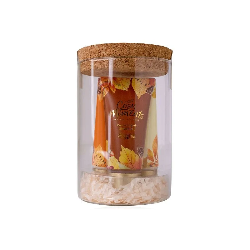 Accentra GmbH & Co. KG SET koupelový COSY MOMENTS ve skle s korkovým ...