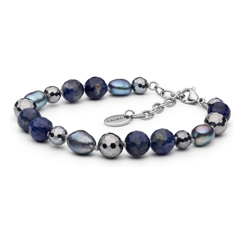 Gaura Pearls Korálkový náramek Dalia - sodalit, terahertz, sladkovodní ...
