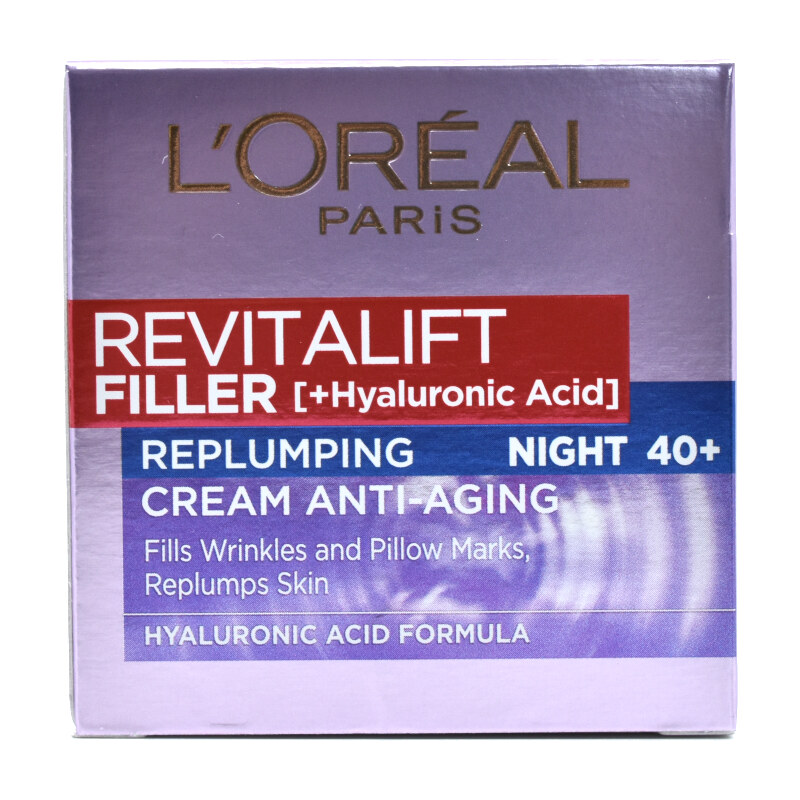 L'Oréal Paris Revitalift Filler HA Replumping Anti-Aging Night Cream 50 ...