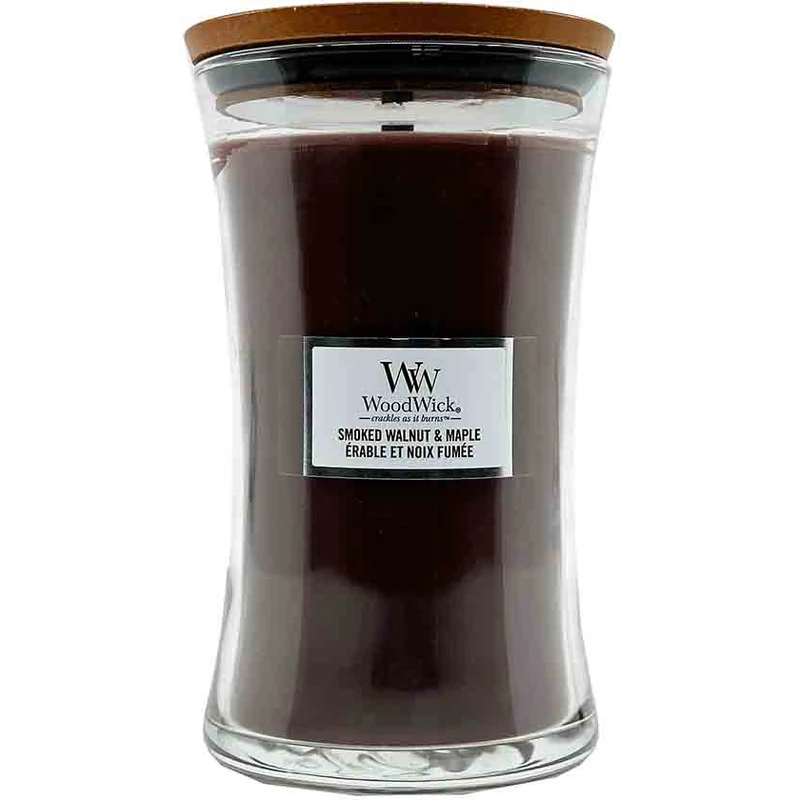 WoodWick Large Hourglass Candle Smoked Walnut & Maple 610 g - GLAMI.cz
