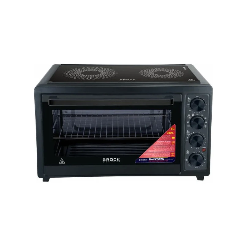 Elektrická horkovzdušná trouba Brock 50l s dvouplotýnkovým ...