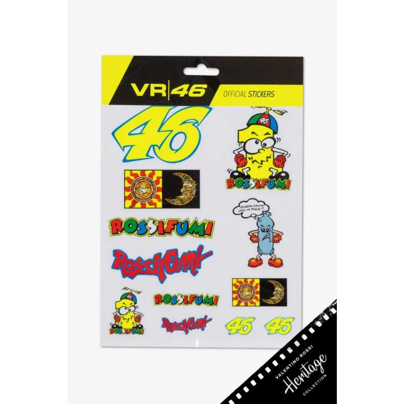 VR46 official merchandising Velké balení samolepek VR46 Valentino Rossi ...