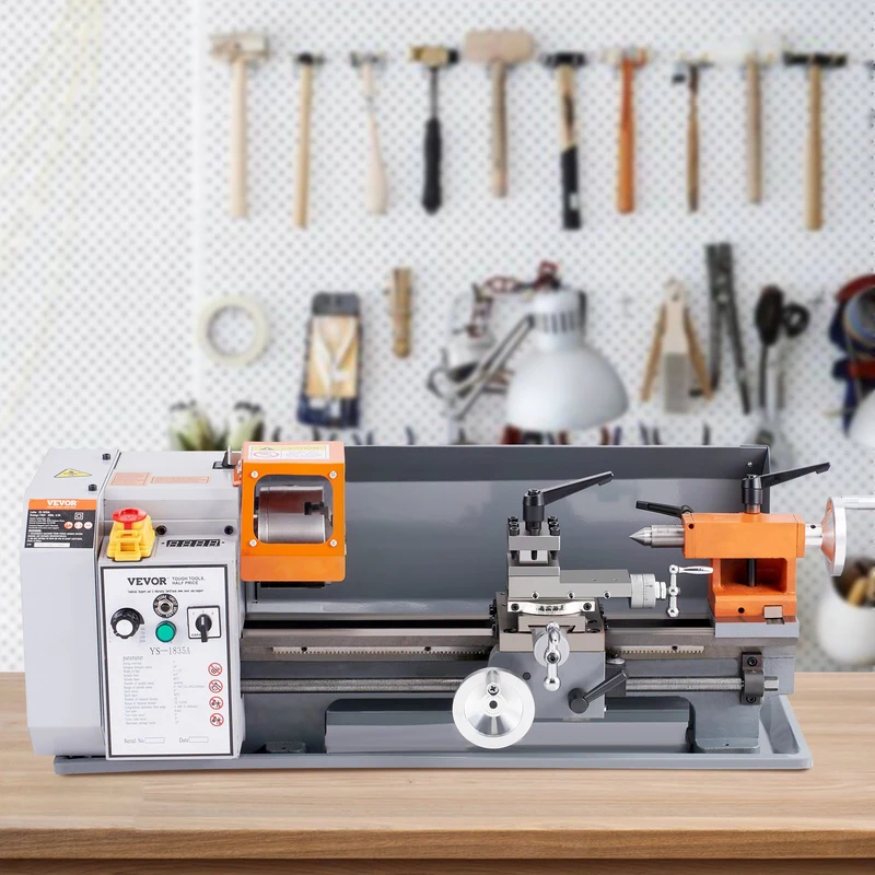 VEVOR Soustruh na kov, 7'' x 13,78'', přesný stolní soustruh na kov ...
