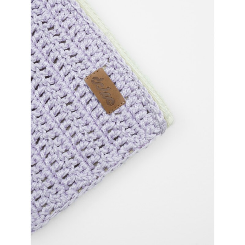 DOKE Háčkovaná kapsa Cat lavender - GLAMI.cz