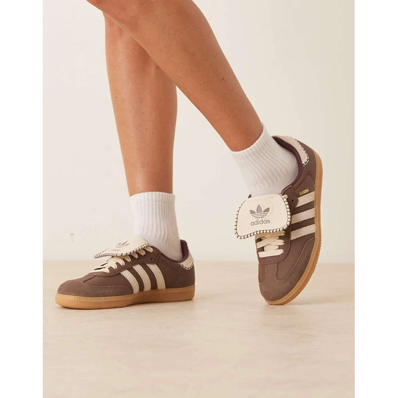 adidas Originals Samba LT trainers with crochet detailing in brown ...
