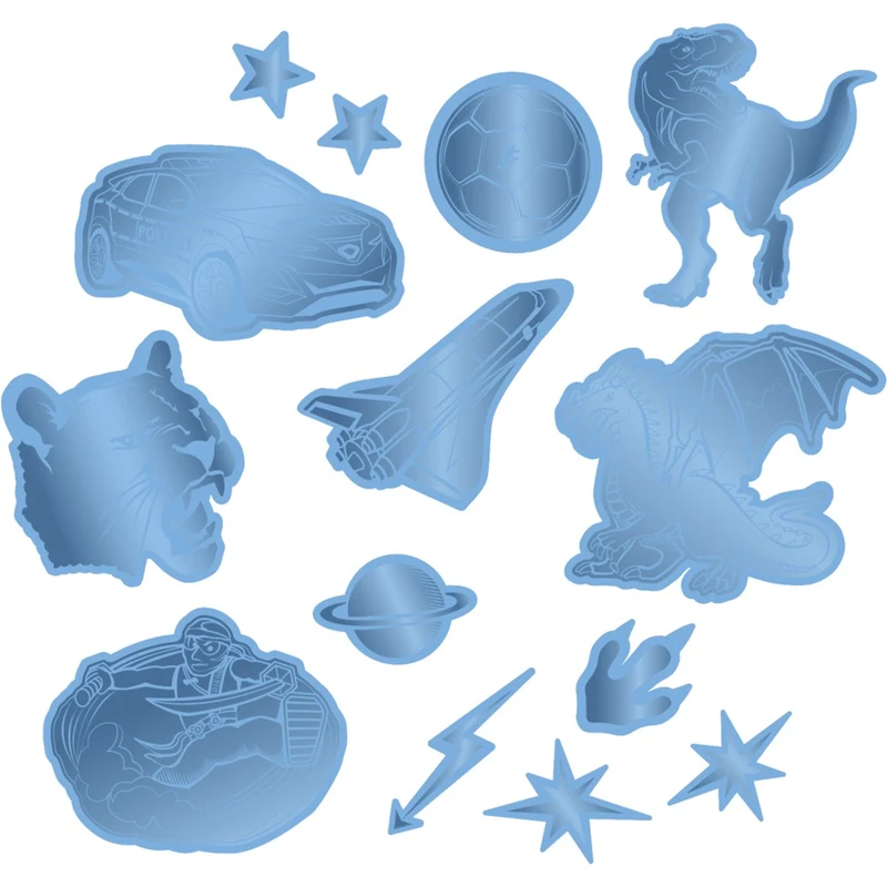 Step by Step Reflective Sticker Set Blue - GLAMI.cz