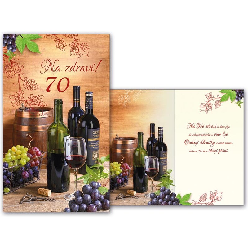 přání k narozeninám 70 M11-440 T PRANI_T_1503 - GLAMI.cz