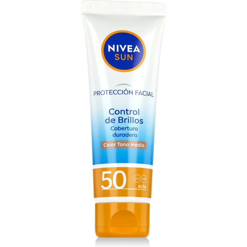 Nivea Sun UV Face Shine Control Cream SPF 50 (01 Medium) 50 ml - GLAMI.cz