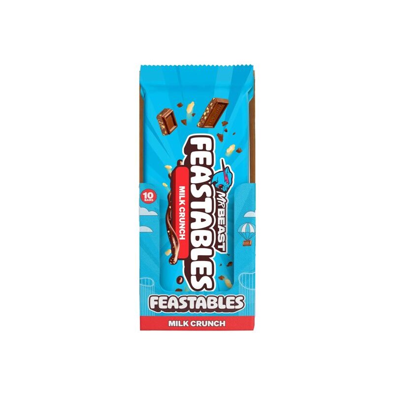 Feastables MrBeast Milk Crunch mliečna čokoláda s pufovanou ryžou 60 g ...