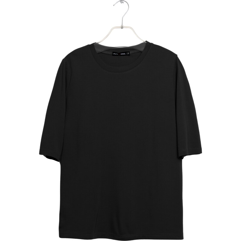 FUNK´N´SOUL Funk'n'Soul triko s příměsí viskózy černé - GLAMI.cz