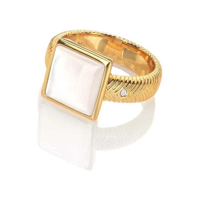 Stříbrný pozlacený prsten Hot Diamonds x Jac Jossa Soul DR247 51 mm 54 mmStříbrný pozlacený ...