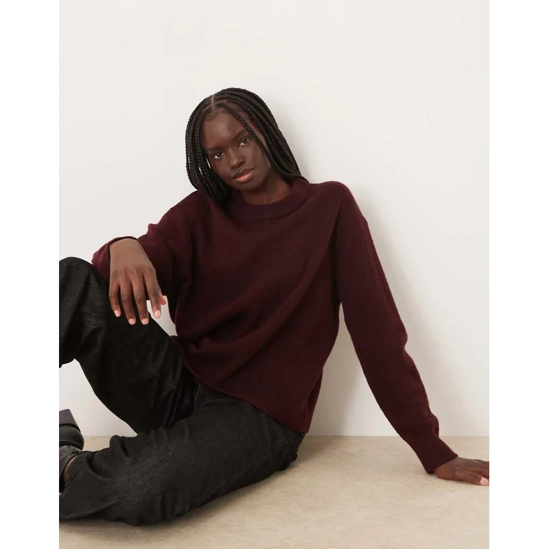Mango classic jumper in fig-Red - GLAMI.cz