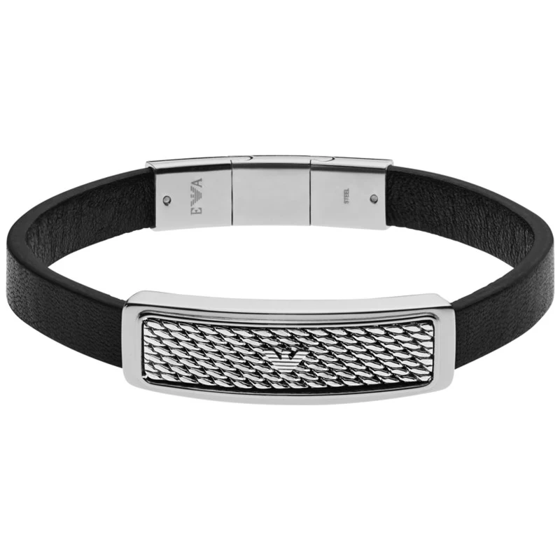 Emporio Armani Pánský kožený náramek EGS2139040 - GLAMI.cz