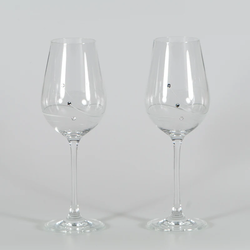 Crystalex Bohemia Glass Sklenice se Swarovski Elements na bílé víno 360 ...